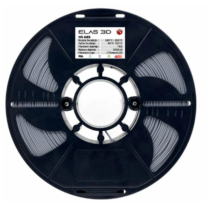 ELAS HS ABS Filament - Gri 1.75mm 1kg